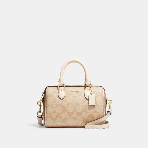 Coach | Bags | Nwt Coach Outlet Mini Rowan Satchel In Blocked Signature ...